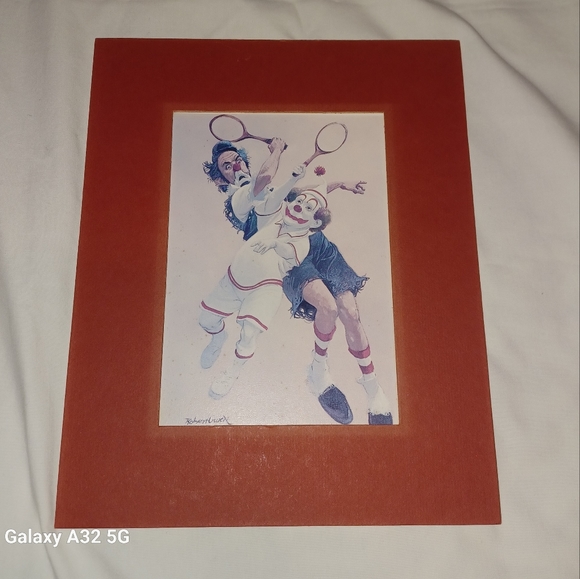 Art | Vintage Robert Owen Clown Print Art Painting Tennis Match Rare Find | Poshmark